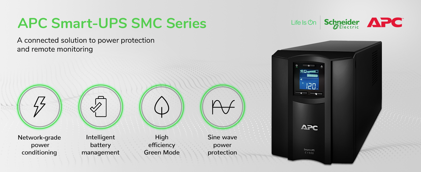 APC Smart-UPS C SMC1500C - UPS - 900 Watt - 1440 VA - with APC SmartConnect