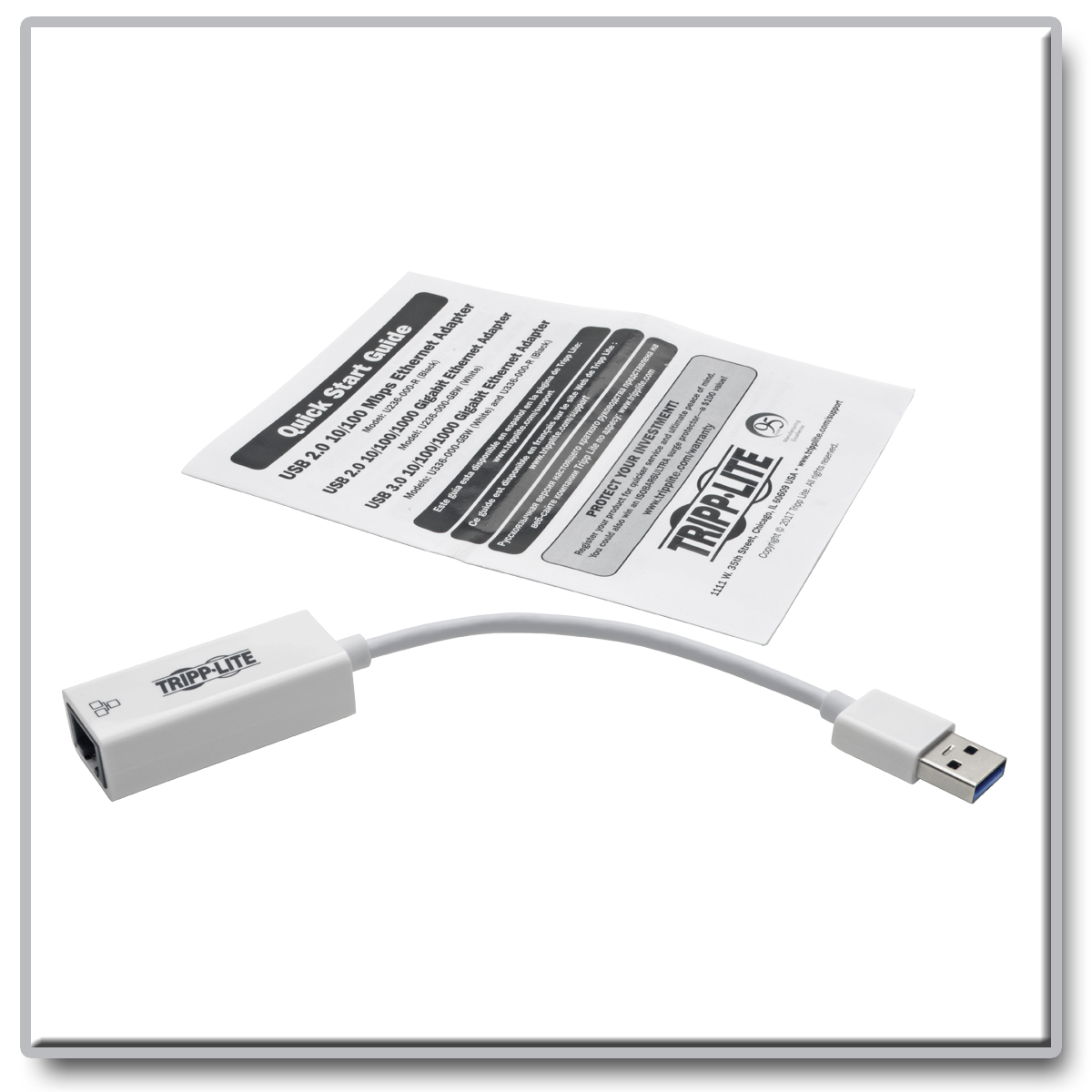 Tripp Lite USB 3.0 SuperSpeed to Gigabit Ethernet NIC Network Adapter ...