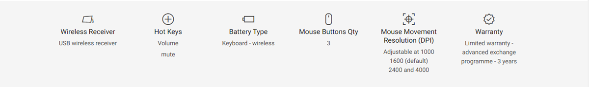 Dell Pro KM5221W - Keyboard and mouse set - wireless - 2.4 GHz - QWERTY ...