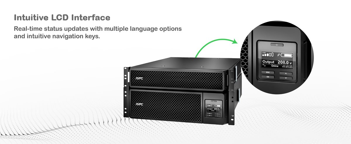 APC Smart-UPS SRT 5000VA RM - UPS - 4800 Watt - 5000 VA - with 208V to ...