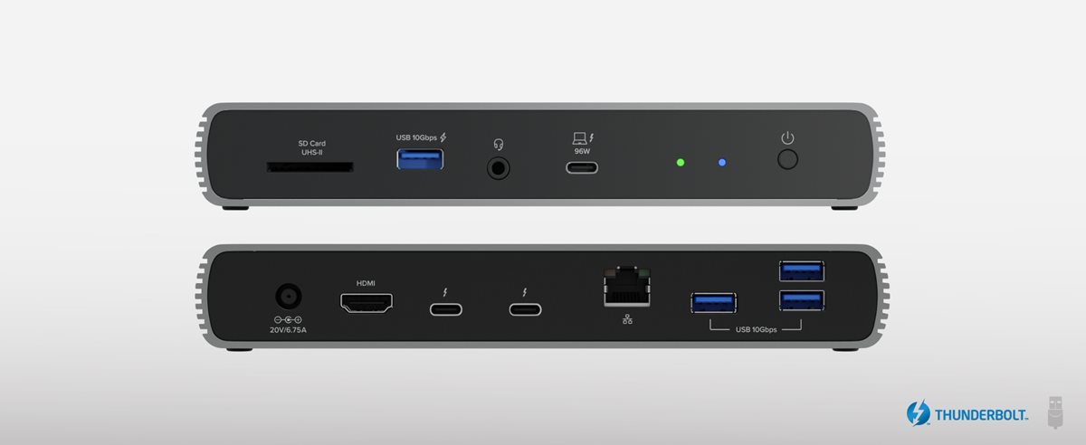 Plugable Thunderbolt 4 Dock,100W Dual Monitor Single 8K or Dual 4K ...