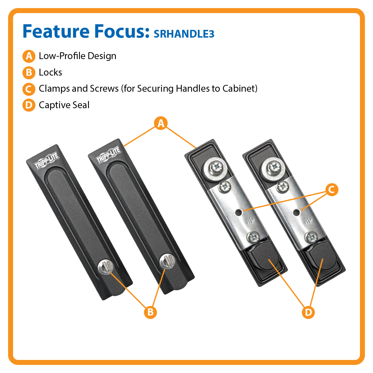Tripp Lite Replacement Lock for SmartRack Server Rack Cabinets - Front ...