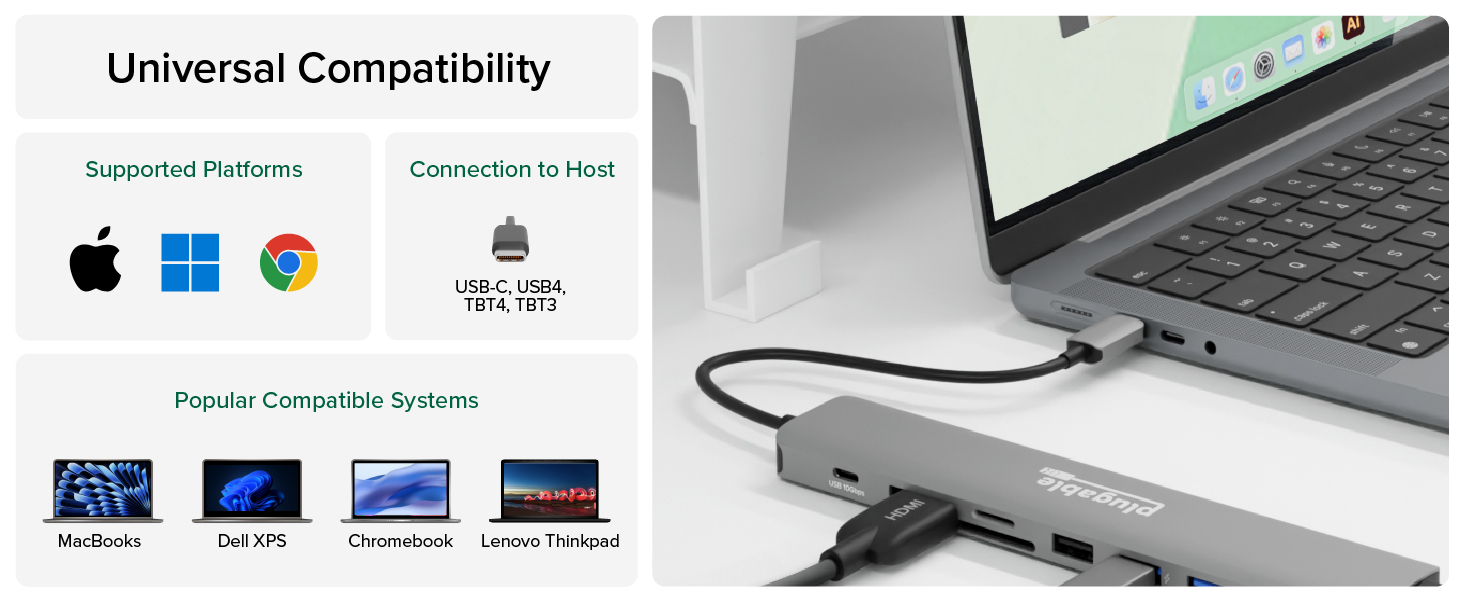 Plugable - USB C 9-in-1 Hub Multiport Adapter - 140W Power Delivery ...