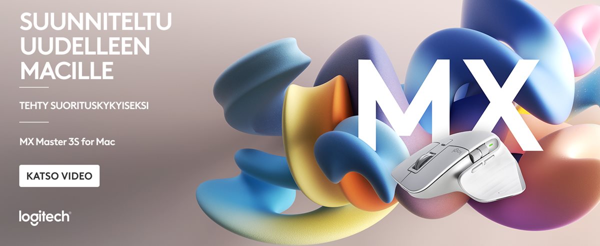 Logitech MX Master 3S for Mac langaton hiiri Pale, grey - Power.fi