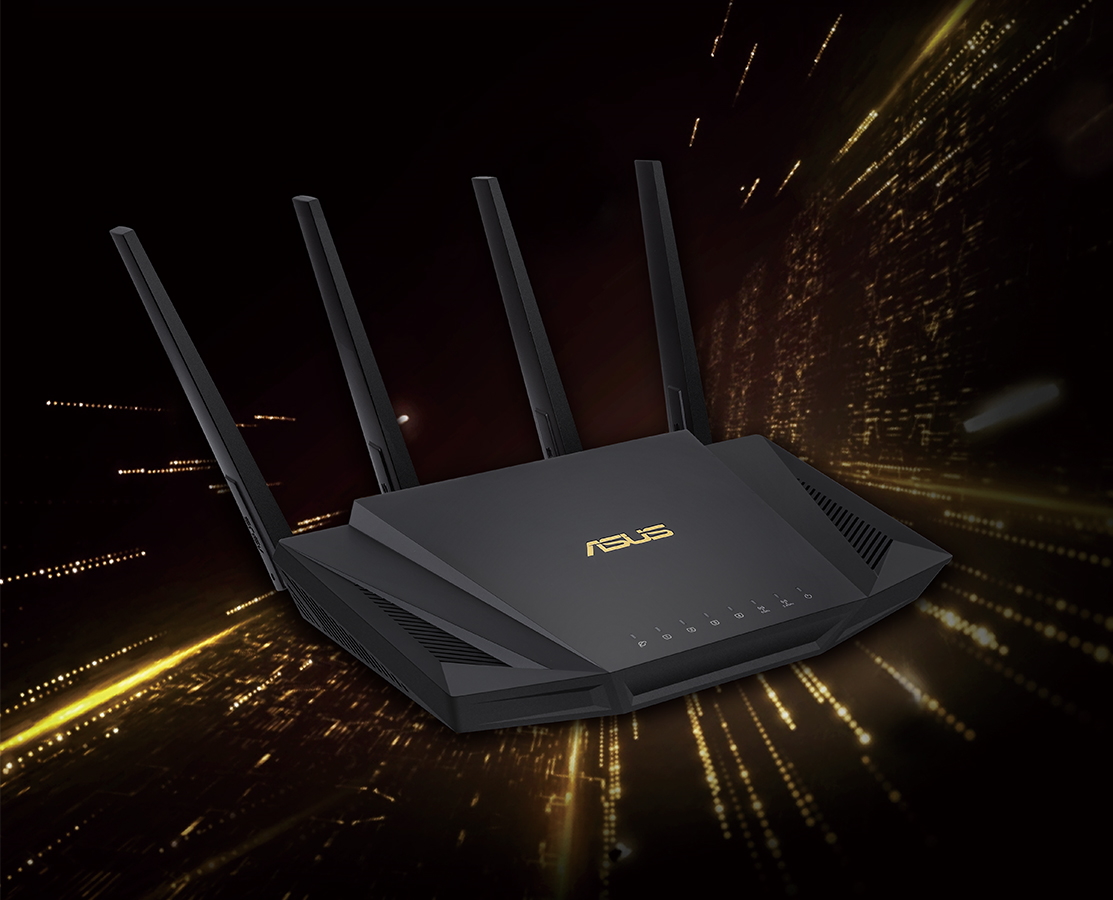 ASUS RT-AX58U - Wireless router 4-port switch - 1GbE - Wi-Fi 6 - Dual ...