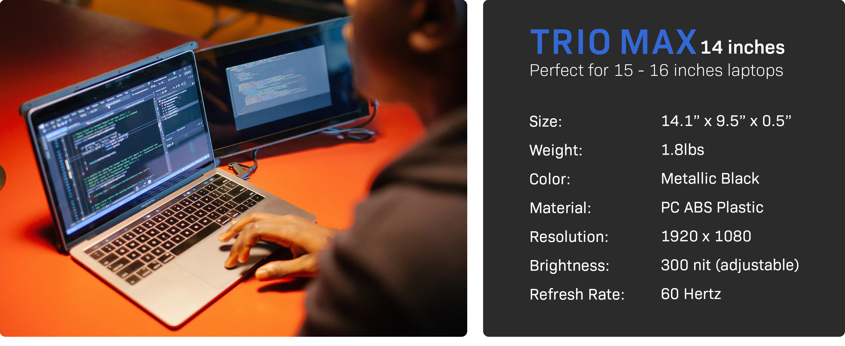 Mobile Pixels TRIO Max - LCD monitor - Full HD (1080p) - 14"