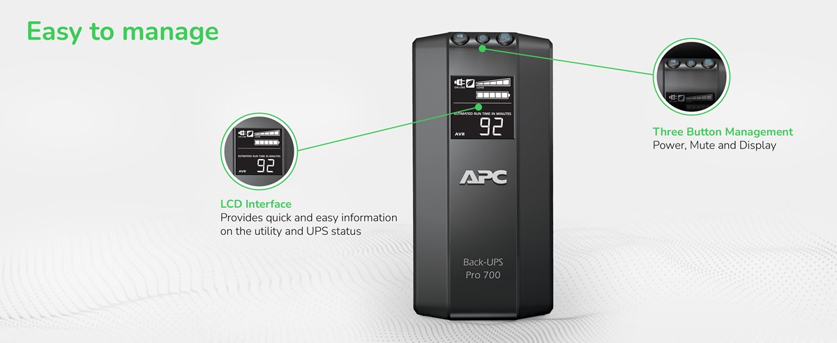 APC Back-UPS RS LCD 700 Master Control - UPS - 420 Watt - 700 VA
