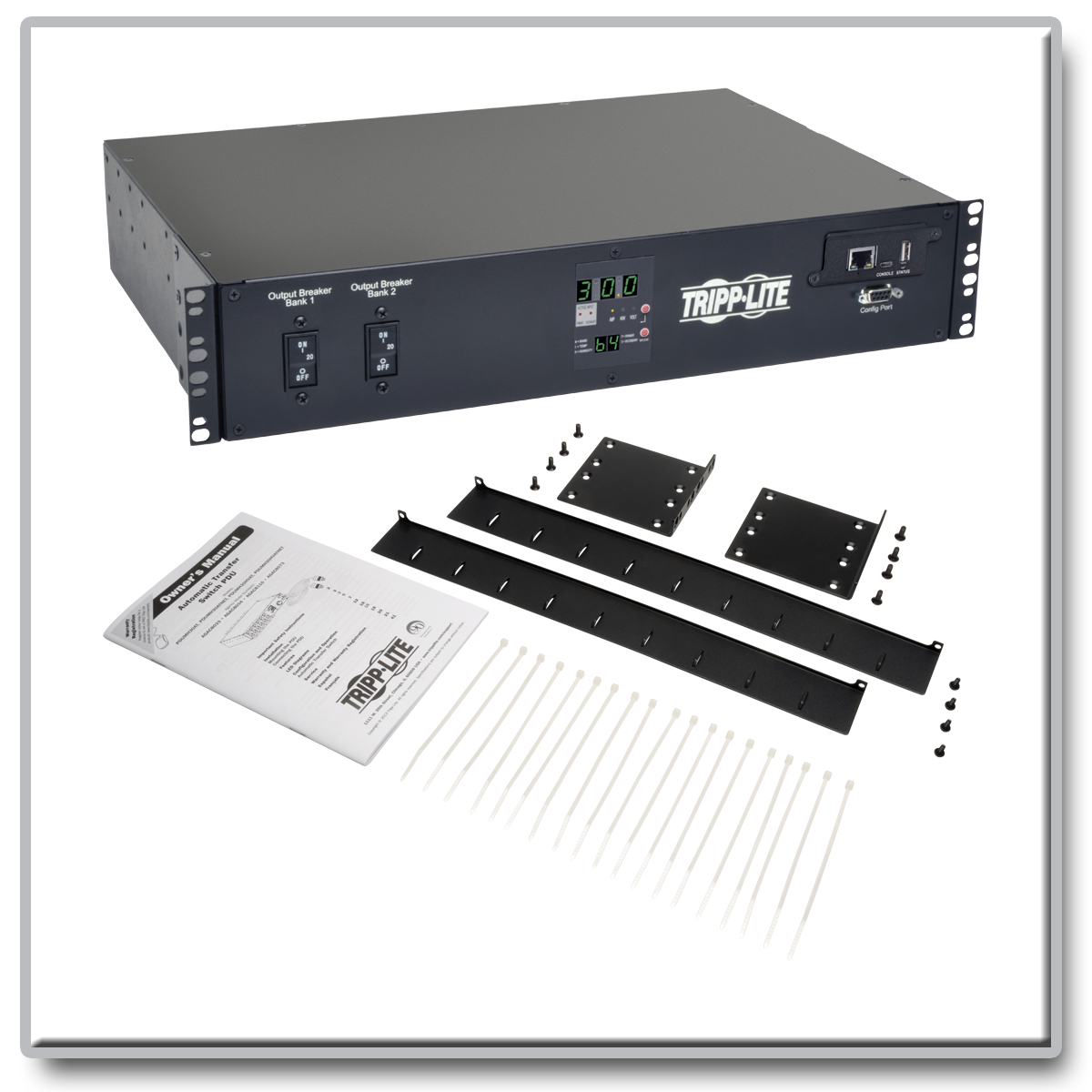 Tripp Lite PDU Switched ATS 208V 30A 16 C13; 2 C19; 1 L6-30R Horizontal ...