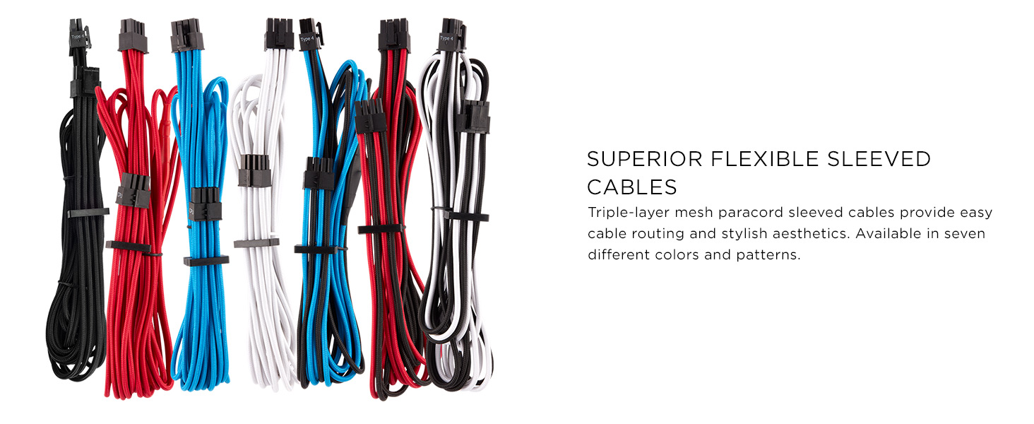 CORSAIR Premium individually sleeved (Type 4, Generation 4) - power ...