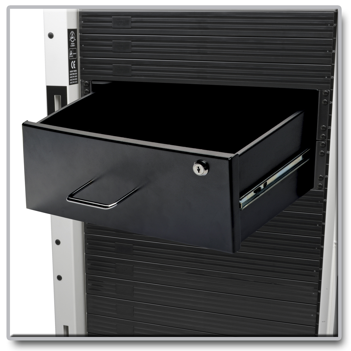 Tripp Lite 4U Locking Rackmount Storage Drawer Rack Enclosures/ Open ...