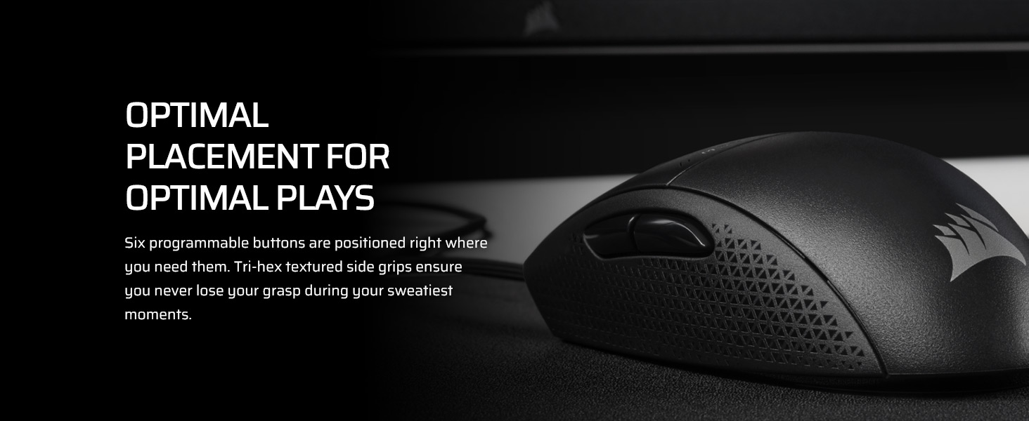 CORSAIR Gaming M55 WIRELESS - Mouse - lightweight - optical - 6 buttons ...
