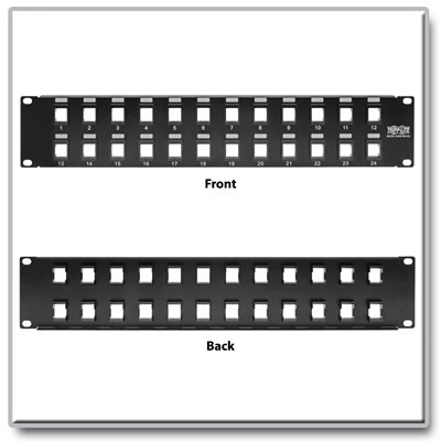 Tripp Lite 24-Port 2U Rack-Mount Unshielded Blank Keystone/Multimedia ...