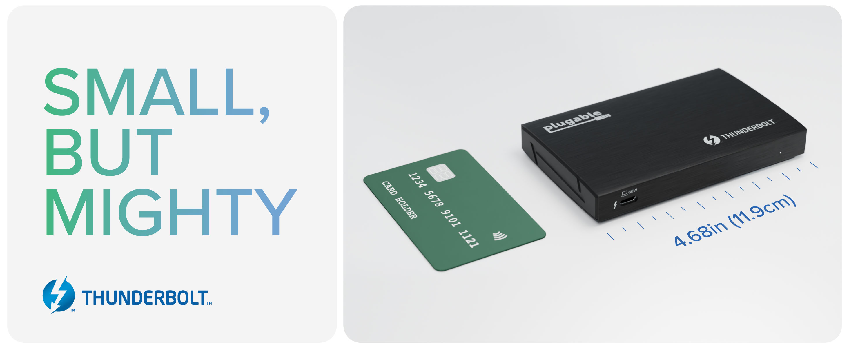 Plugable Thunderbolt 4 Hub, 4 TBT4 Ports, Single 8K / Dual 4K Displays, 60W