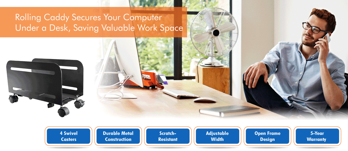 Tripp Lite Mobile CPU Caddy for Computer Towers - Width Adjustable ...