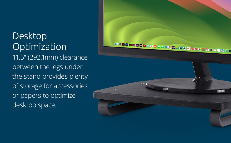 Kensington SmartFit Monitor Stand Plus - Black (K52786WW)
