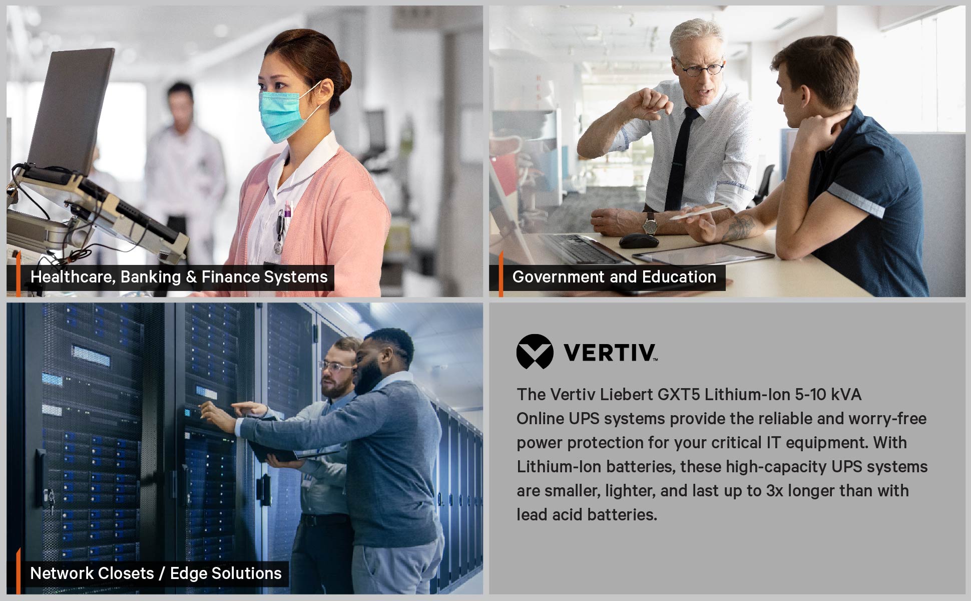 Liebert GXT5 - Battery enclosure (rack-mountable / external) - Lithium Ion - 1U (VEBCLI-192VRT1U ...