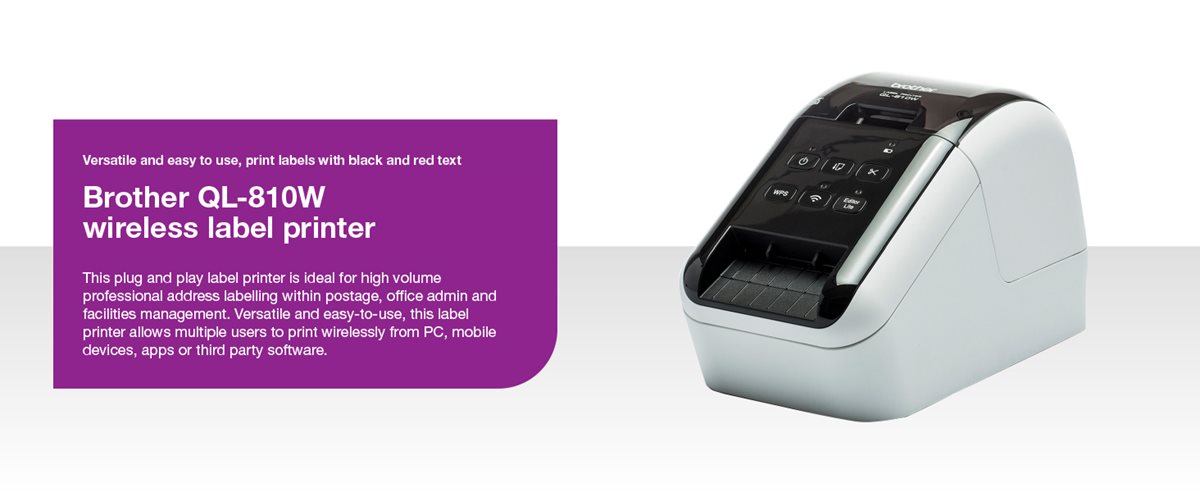 Brother QL-810W Thermal Label Printer QL810WZU1 | Printer Base