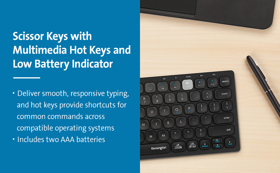 Kensington Multi-Device Dual Wireless Compact Keyboard
