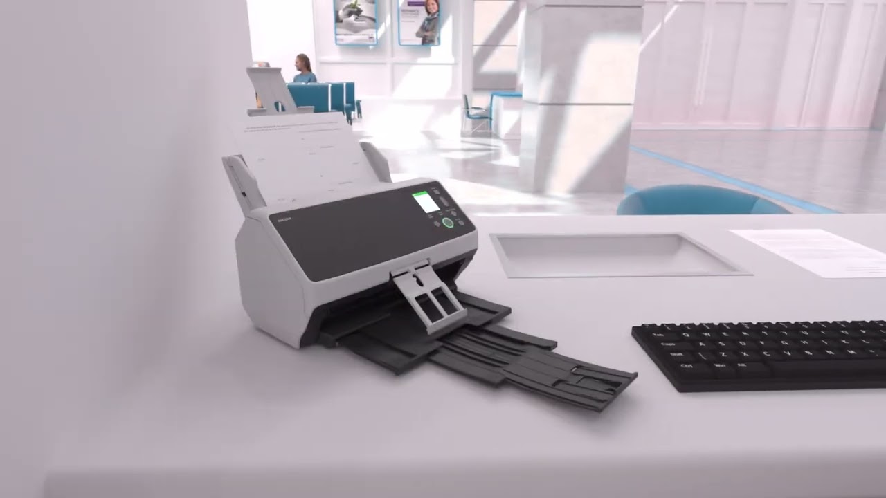 Ricoh fi-8250 - document scanner - desktop - Gigabit LAN, USB 3.2 Gen 1