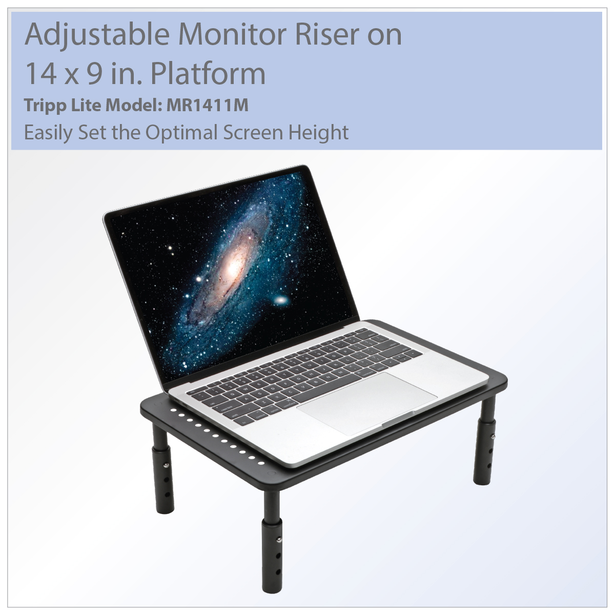 Tripp Lite Monitor Riser for Desk, 14 x 9 in. - Height Adjustable ...